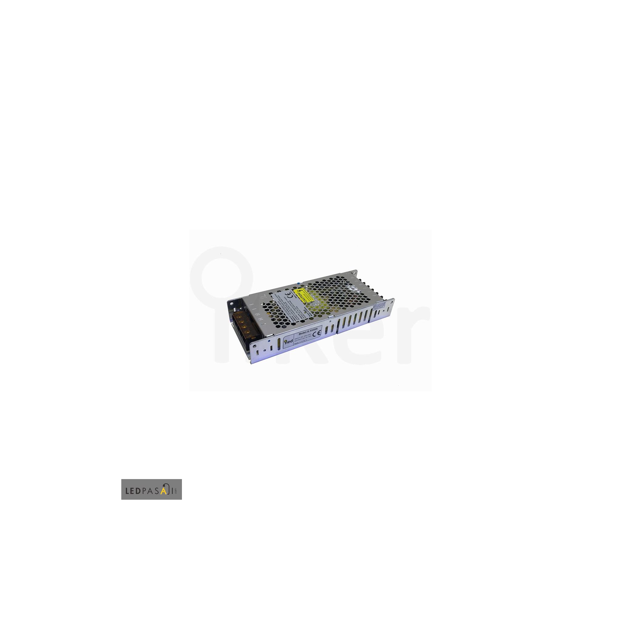 5 Volt İç Mekan Led Trafo,İLED 5 VOLT 20 AMPER METAL SLİM KASA İNCE İÇ ...