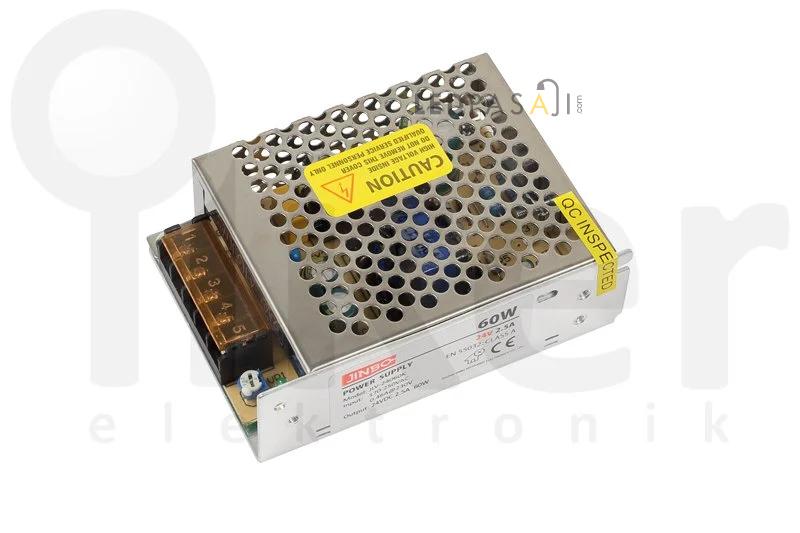 24 Volt İç Mekan Led Trafo,JINBO 24 VOLT 2,5 AMPER İÇ MEKAN METAL TRAFO ...